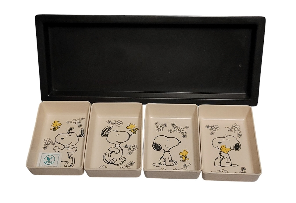 PEANUTS Snoopy & Woodstock 4 Individual Section Tray/Platter