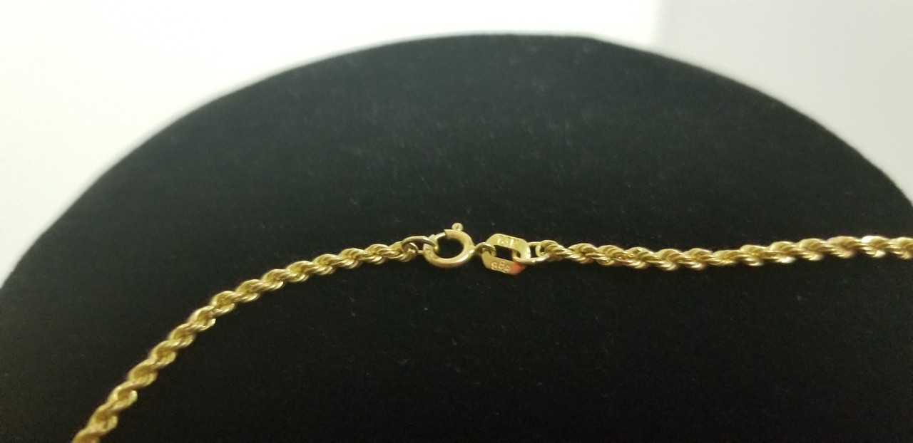 24" Rope Chain Marked 14K BBB Gold Chain - Bailey Banks & Biddle ...