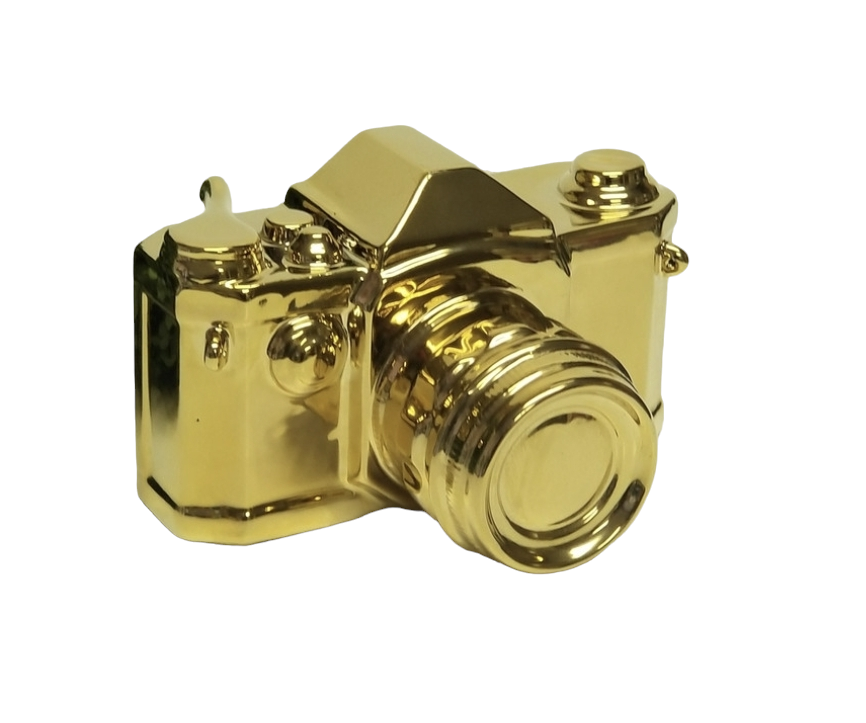 Over-Sized Gold-Tone Ceramic Camera Replica Prop Sculpture - Annie ...
