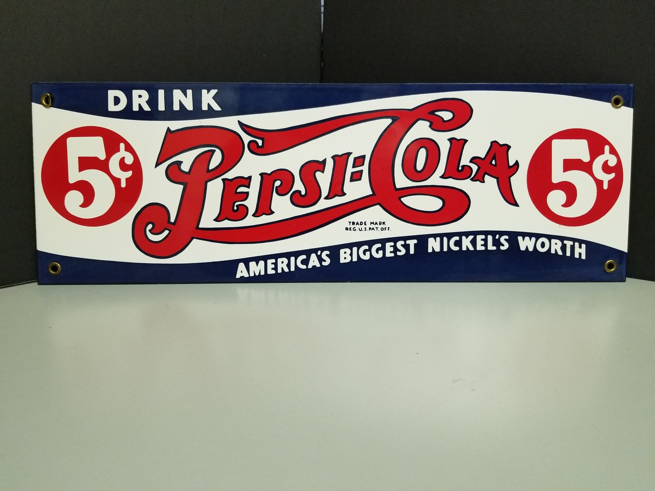 Pepsi Cola -Enameled Metal Advertisement Sign - Annie Rooster's Sally ...