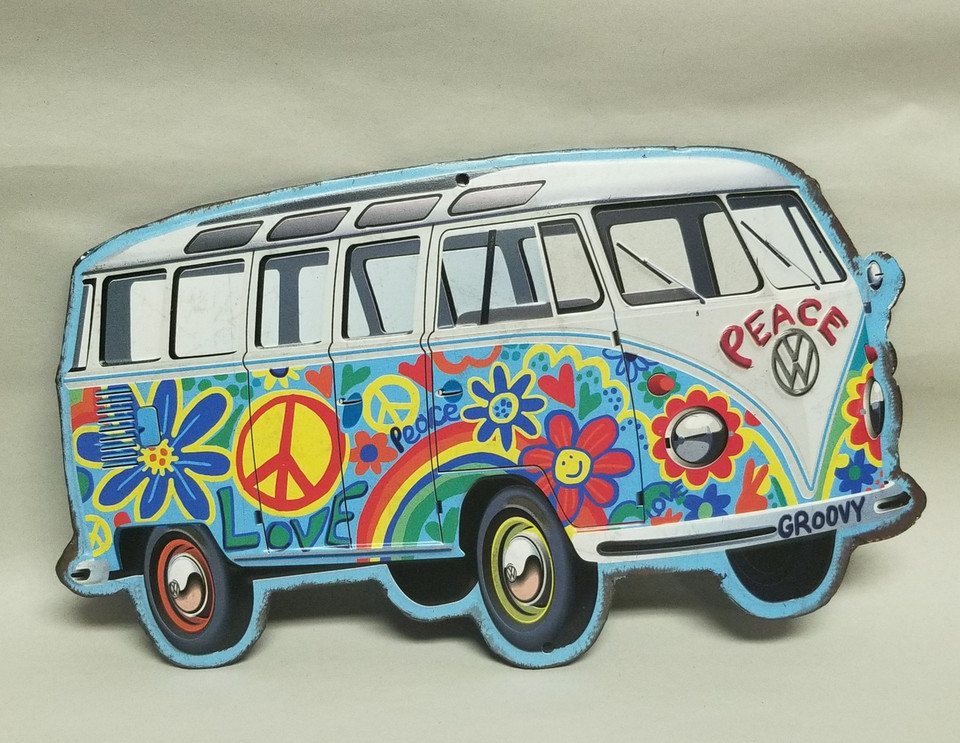Groovy VW Hippie Bus PEACE Wall Art - Annie Rooster's Sally Ann's ...