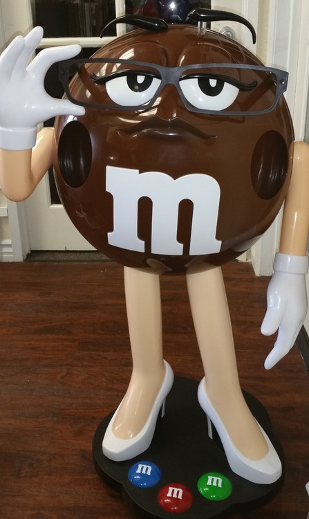 3 Ft Brown M&M Character Store/Promo Display w/Heels & Wheels - Annie ...