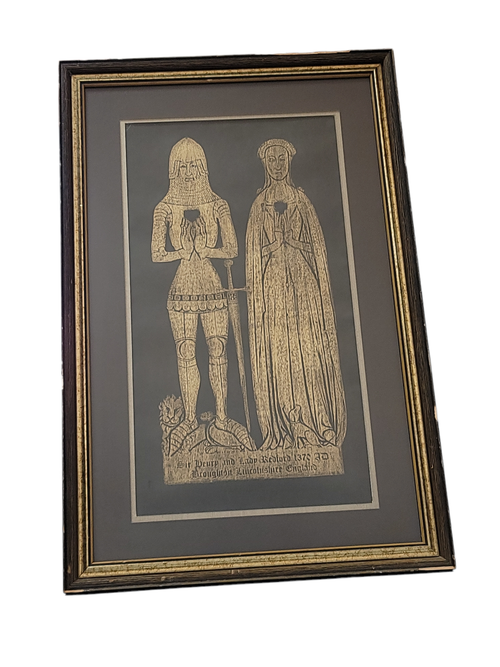 Brass Rubbing Of Sir Henry Lady Redford 1370 AD Framed Artwork - Annie ...