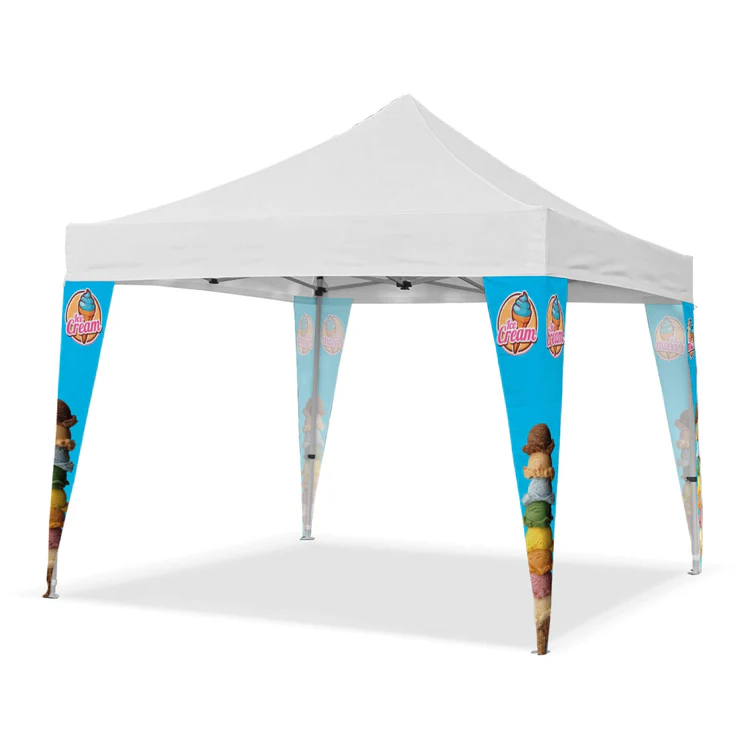 Custom Canopy Tent with Full Back & Half Side Walls