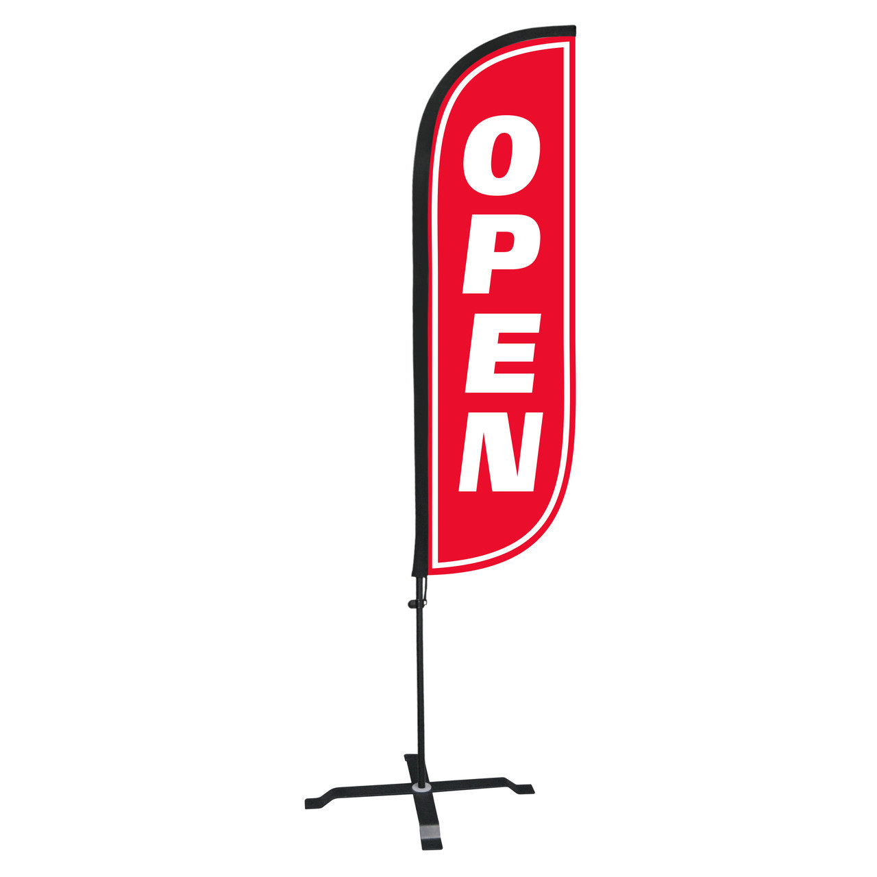 Open Flag 5ft Red White | Feather Flag | Open Flag