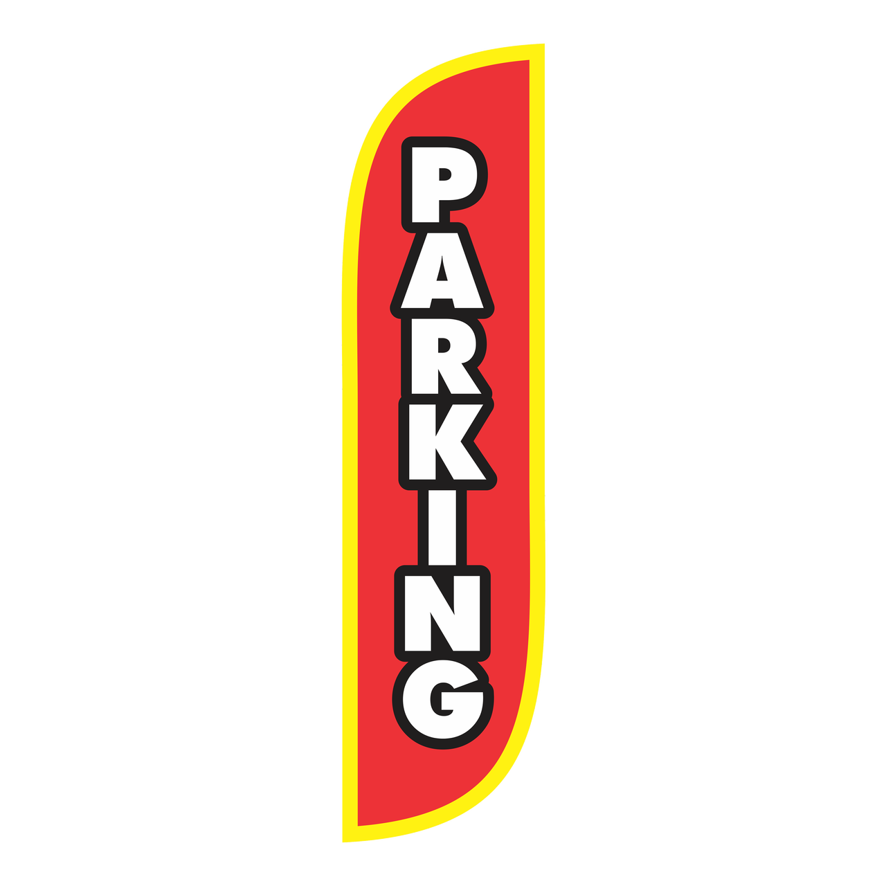 Parking Feather Flag 5ft | Pre-made Feather Flags