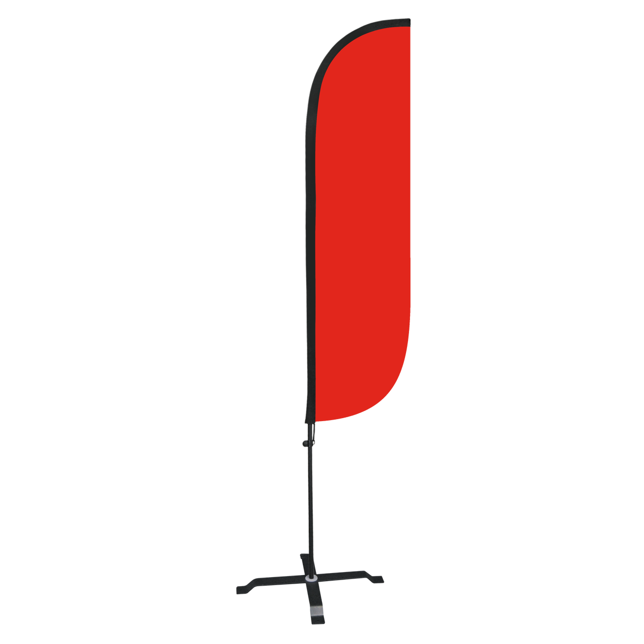 Red Feather Flag 5ft Bright Solid Colored Feather Flags
