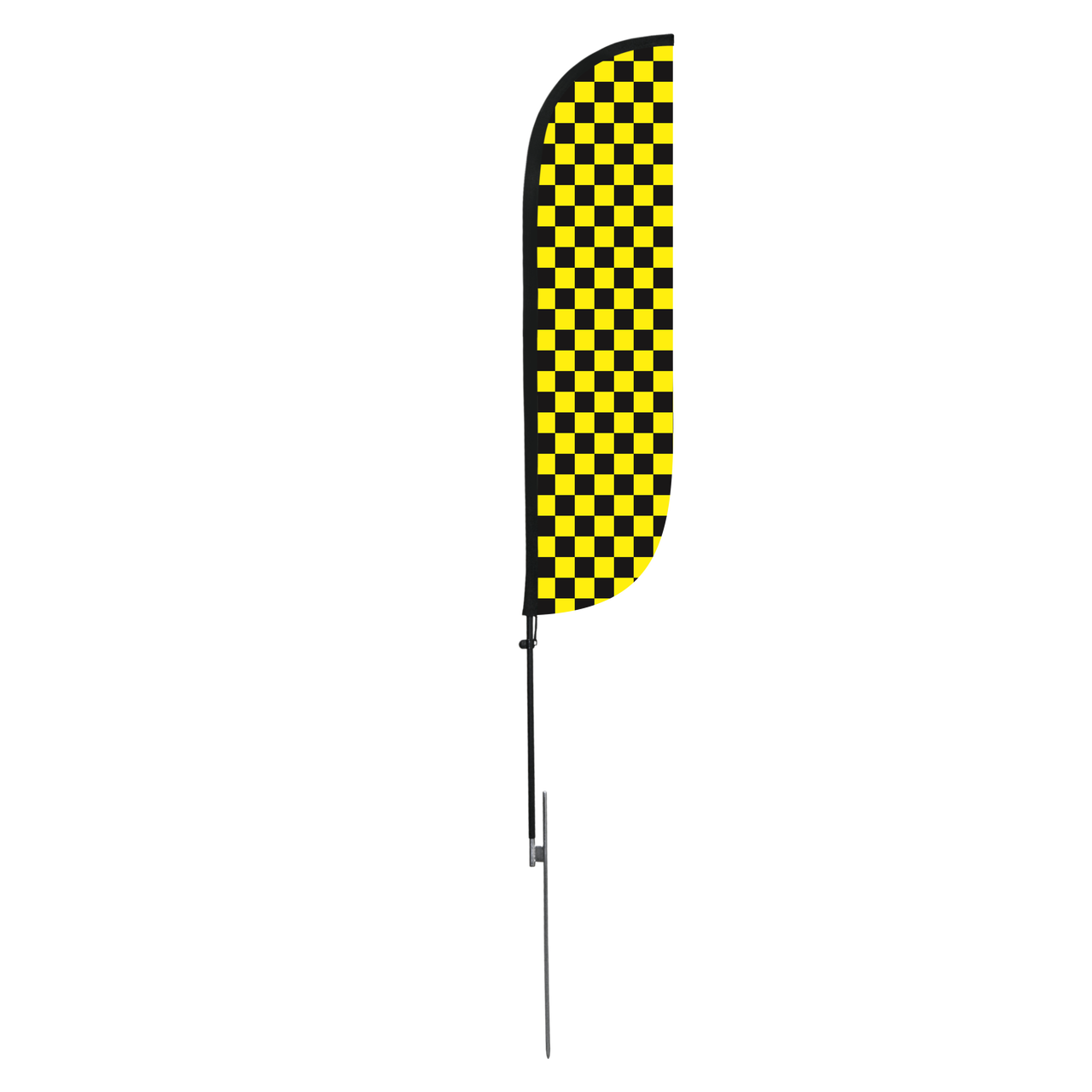 Black & Yellow Checkered 5ft Feather Flag