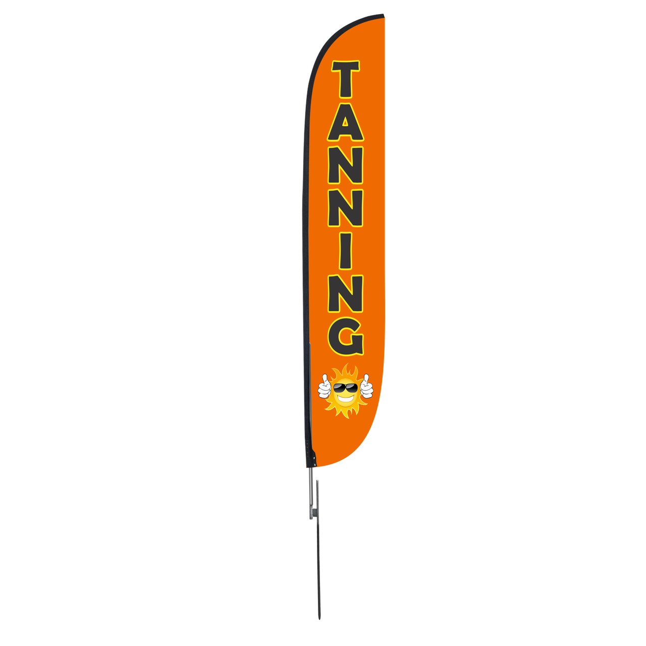 Tanning 12ft Feather Flag Orange in Stock Ready to Ship