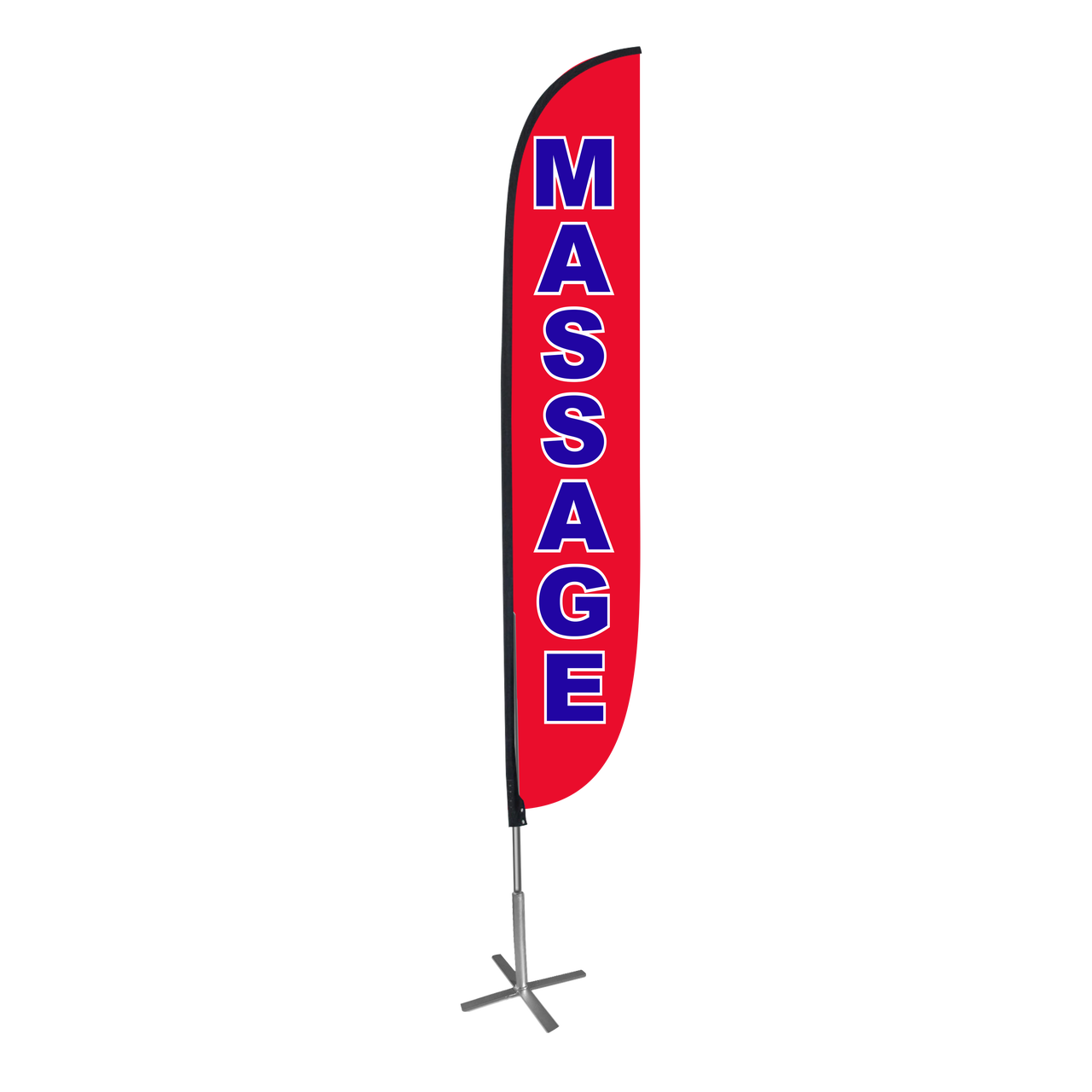 Massage 12ft Feather Flag Red in Stock Ready to Ship