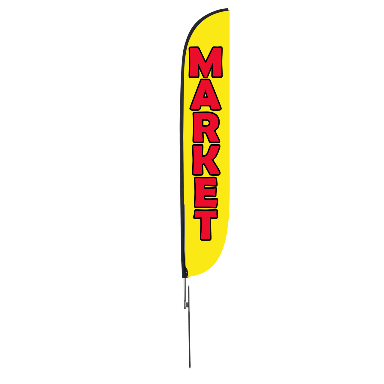 Market 12ft Feather Flag Yellow in Stock Ready to Ship