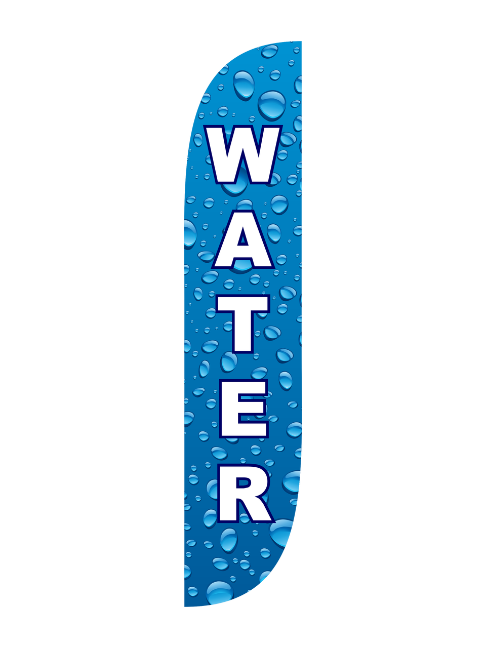 Water 12ft Feather Flag Blue in Stock Ready to Ship
