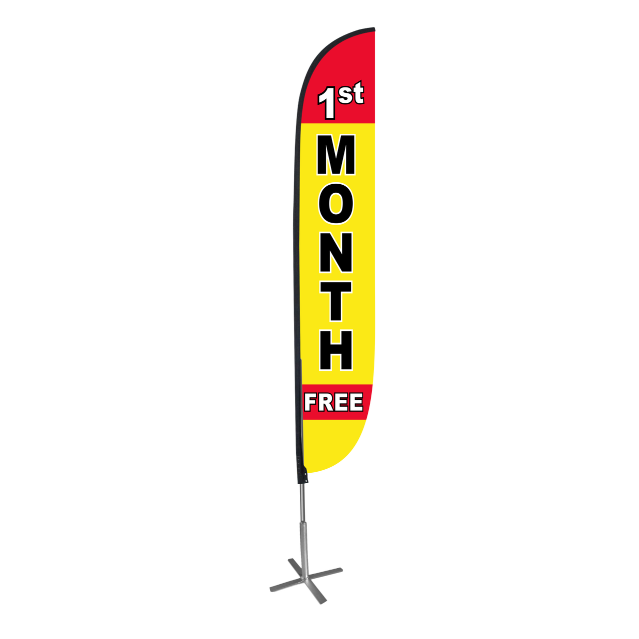 1st Month Free 12ft Feather Flag Yellow in Stock