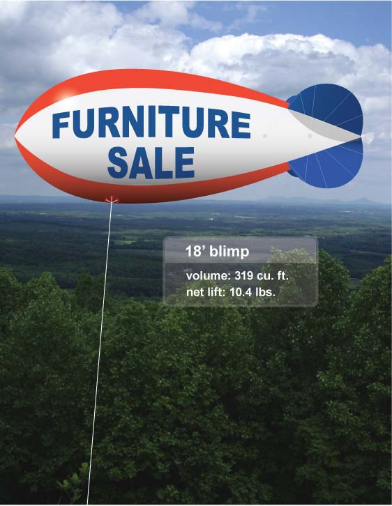 18ft Advertising Helium Blimp