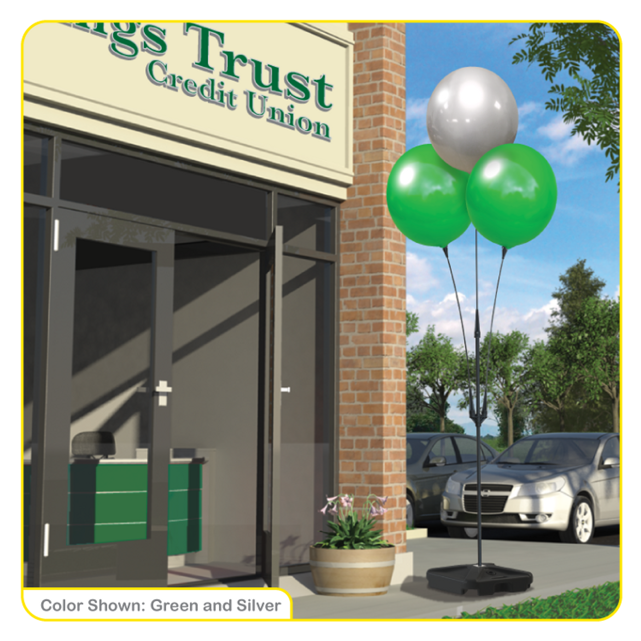 Reusable Vinyl Balloon Cluster With Weighted Base Pole Kit Reusable Vinyl Balloon Cluster With Weighted Base Pole Kit