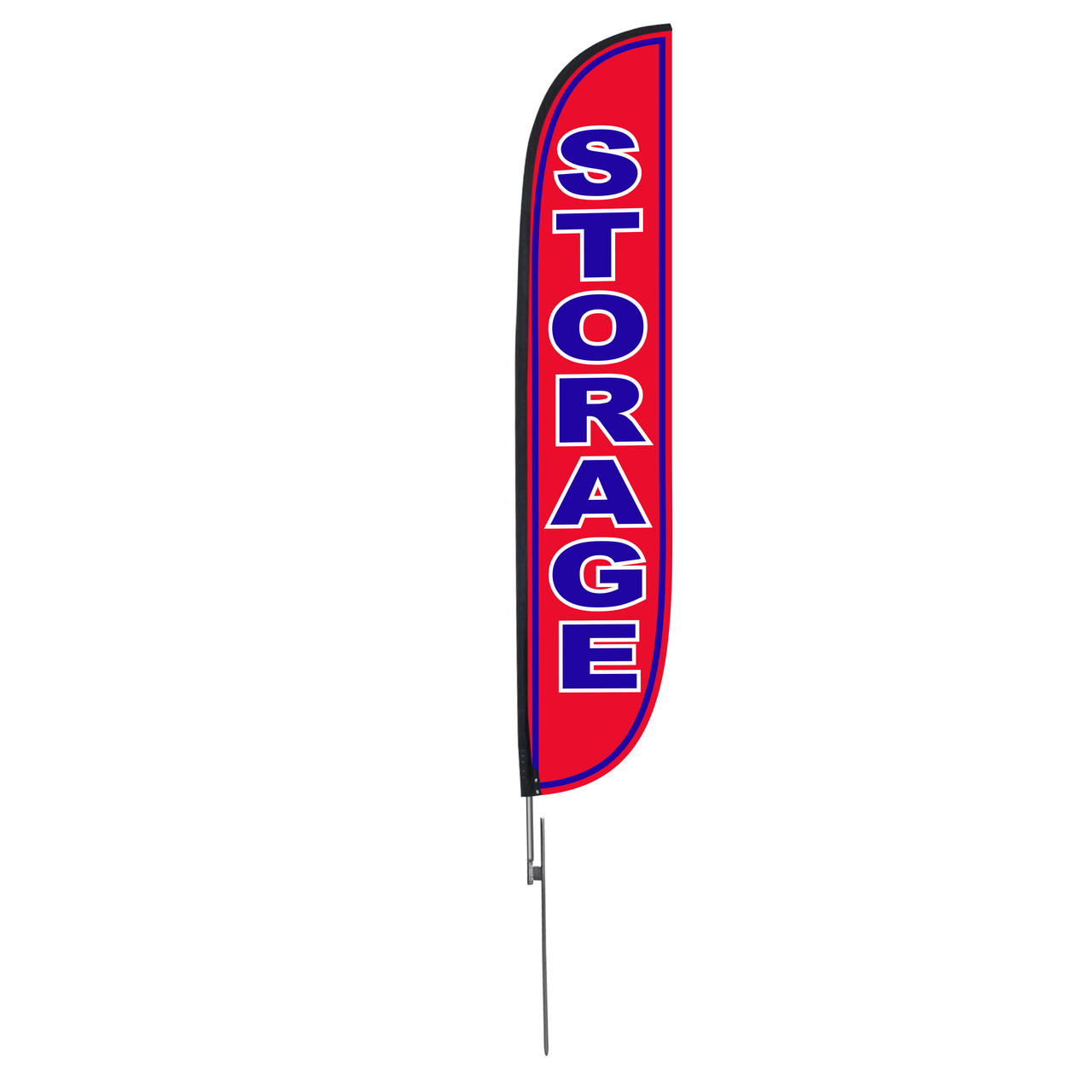 Storage Feather Flag Red with Feather flag hardware