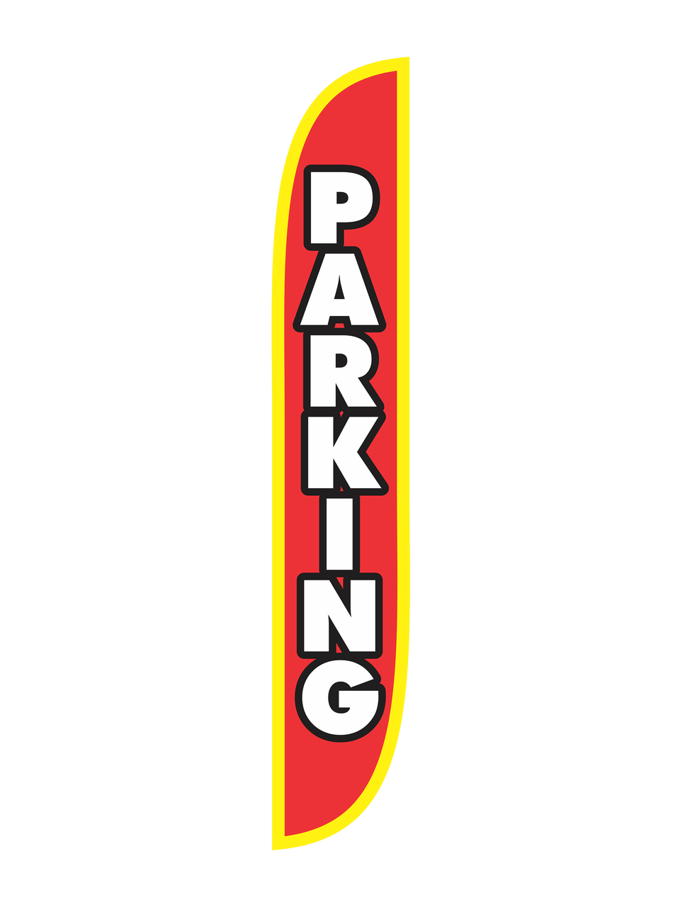 Parking Feather Flag with Feather flag hardware