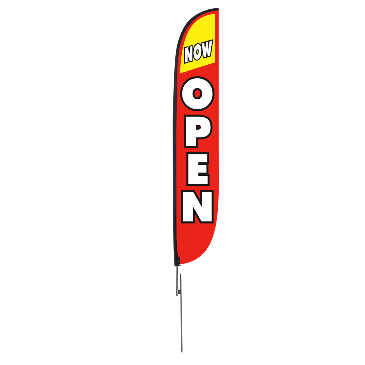 Now Open Feather Flag Red & Yellow in Stock Ready to Ship