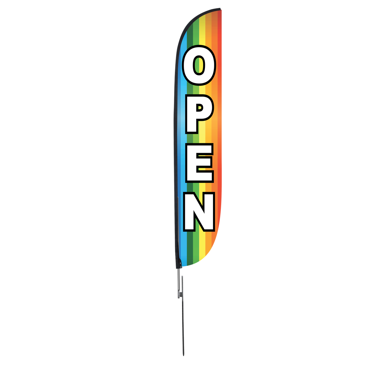 Open Feather Flag Rainbow in Stock Ready to Ship