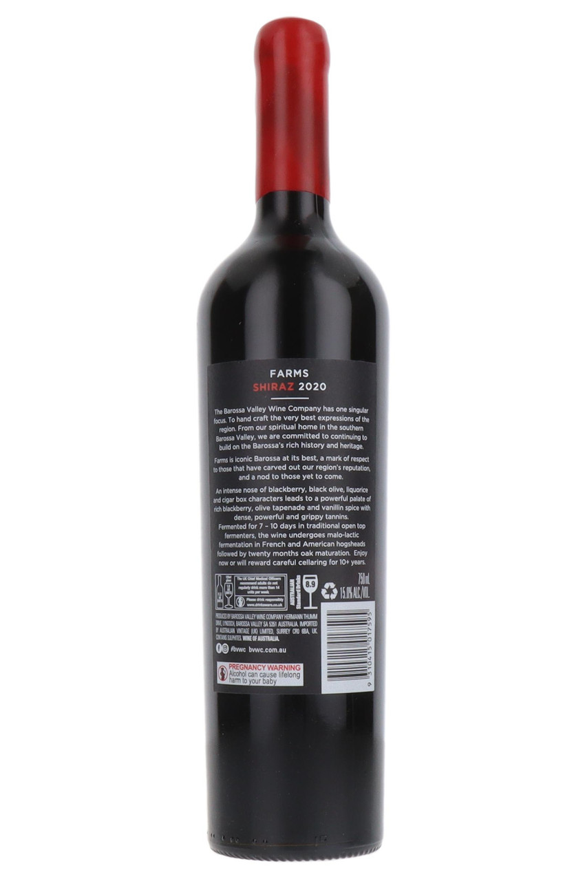 Barossa Valley Wine Company "The Farms" Shiraz, Barossa Valley, South ...