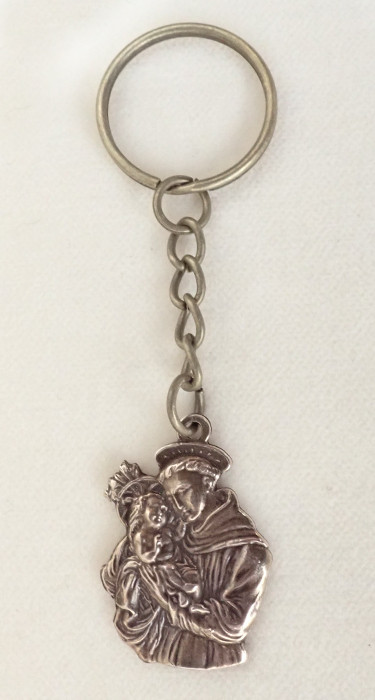Vintage St. Anthony Key Chain