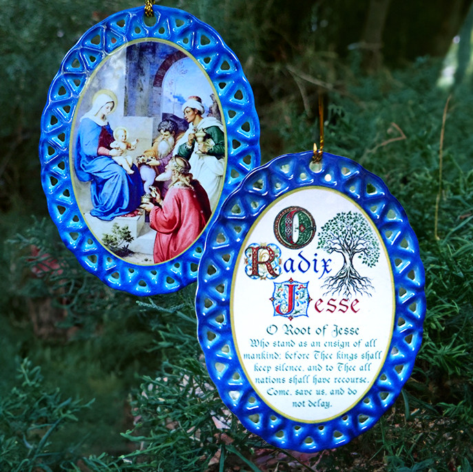 Complete Set of O Antiphon Christmas Ornaments
