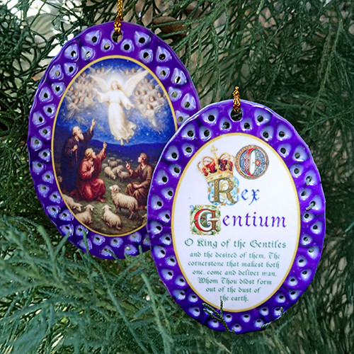 Complete Set of O Antiphon Christmas Ornaments