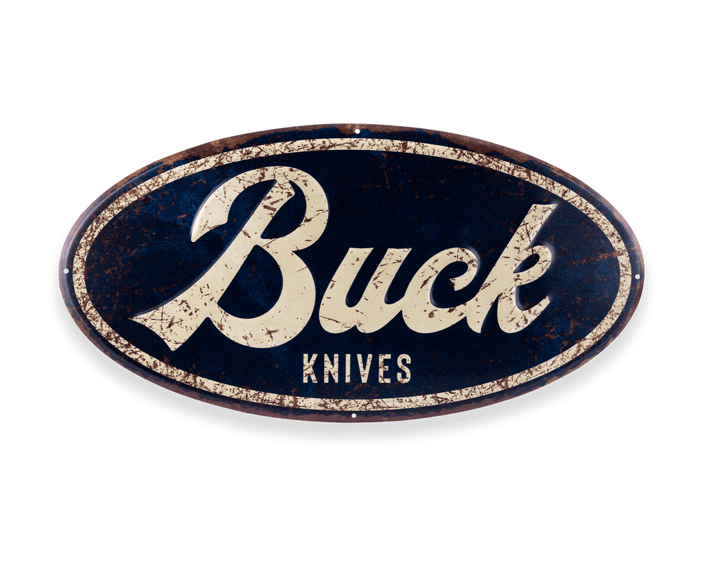 Buck Knives Oval Tin Tacker Sign - Buck® Knives OFFICIAL SITE
