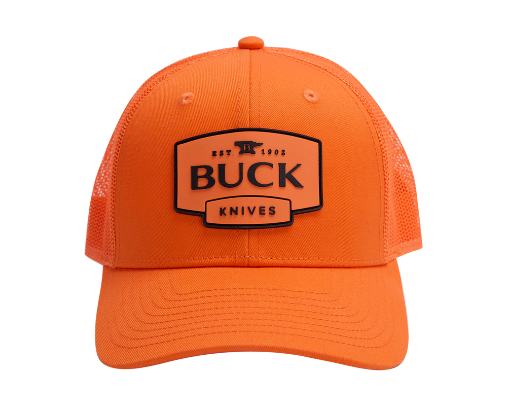 Blaze Orange Logo PVC Patch Hat - Buck® Knives OFFICIAL SITE