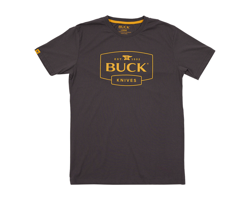 Charcoal Buck Logo T-Shirt - Buck® Knives OFFICIAL SITE