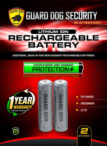 Guard Dog Rechargeable Lithium - Ion Battery 2-pack - Abide Armory