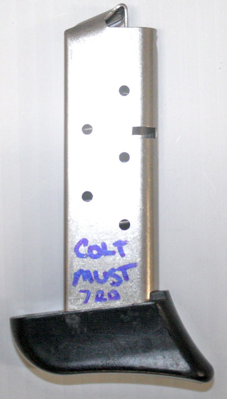 Colt Magazine Mustang .380 acp 7 Round W/ Finger Rest Stainless Steel ...