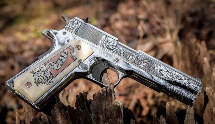 Colt 1911 Government - Talo - Rose Gold Mexican Heritage 38 Super
