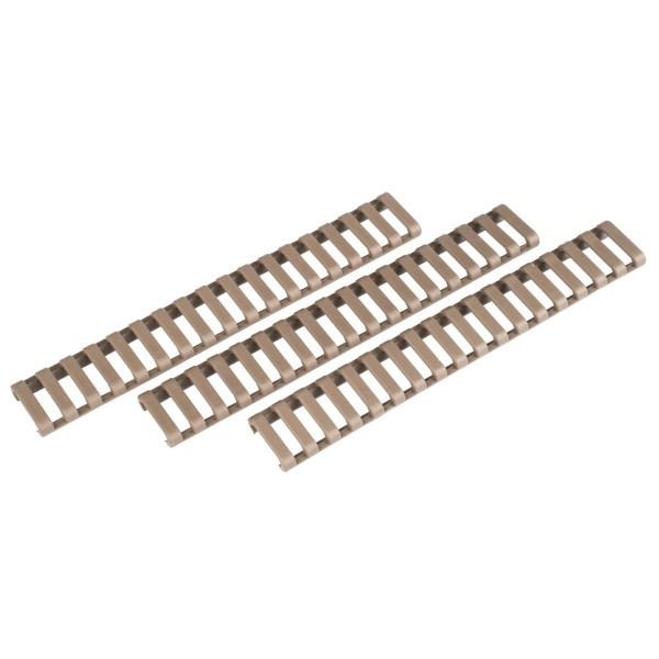 Ergo Slim-Line Rail Cover - FDE - Ladder - 3 Pack - Abide Armory