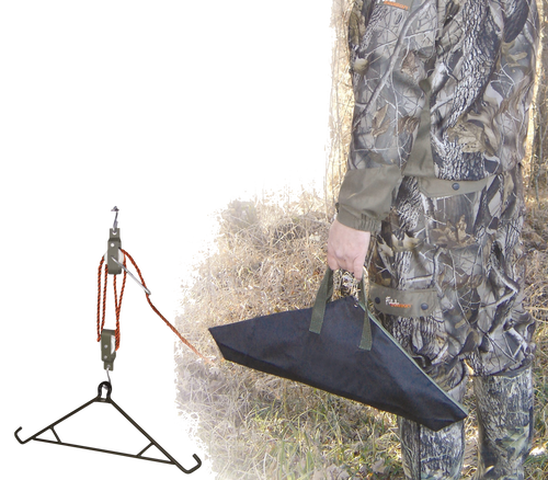 Hme Skinning Gambrel & Hoist - 4:1 Ratio 3/8" 500lbs - Abide Armory