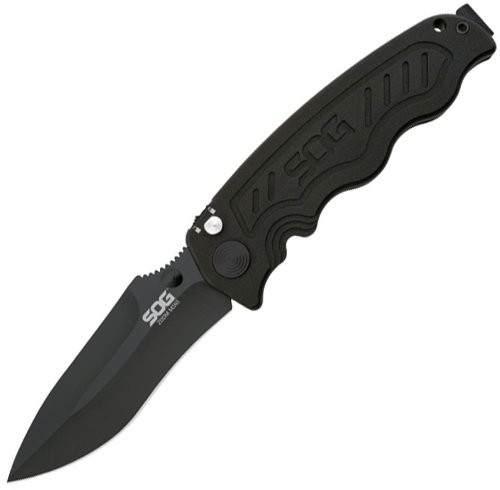SOG Zoom Mini Assisted Folding Knife ZM1002-CP - Black TiNi 3.15" AUS-8 ...