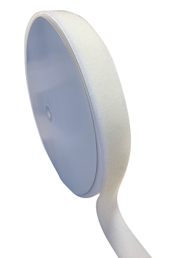 2" White Fastener Adhesive Backed - Loop Only/Soft side (25 YD ROLL ...