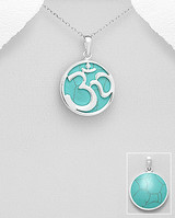 Sterling Silver Om Bangle Bracelet - Bountifuls Boutique