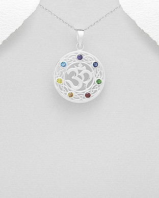 Sterling Silver Om Bangle Bracelet - Bountifuls Boutique