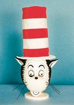 Adult Cat in the Hat Mask with Hat