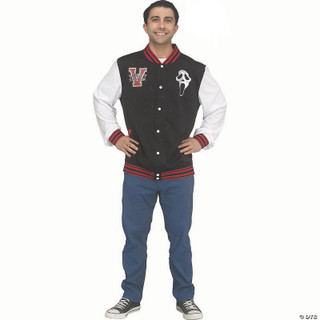 Adult Red Scream Team Varsity Jacket Costume