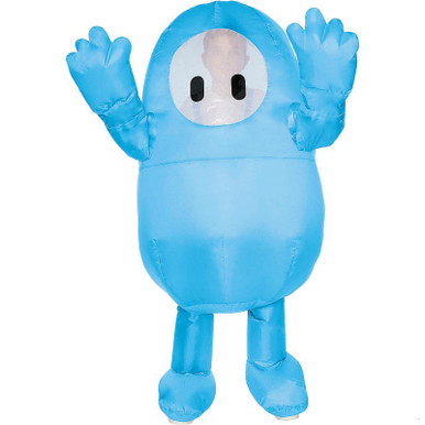 Kids Inflatable Fall Guys Blue Jumpsuit Costume
