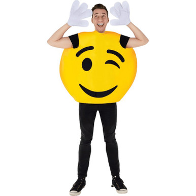 Adult Emoji Wink Smiley Costume