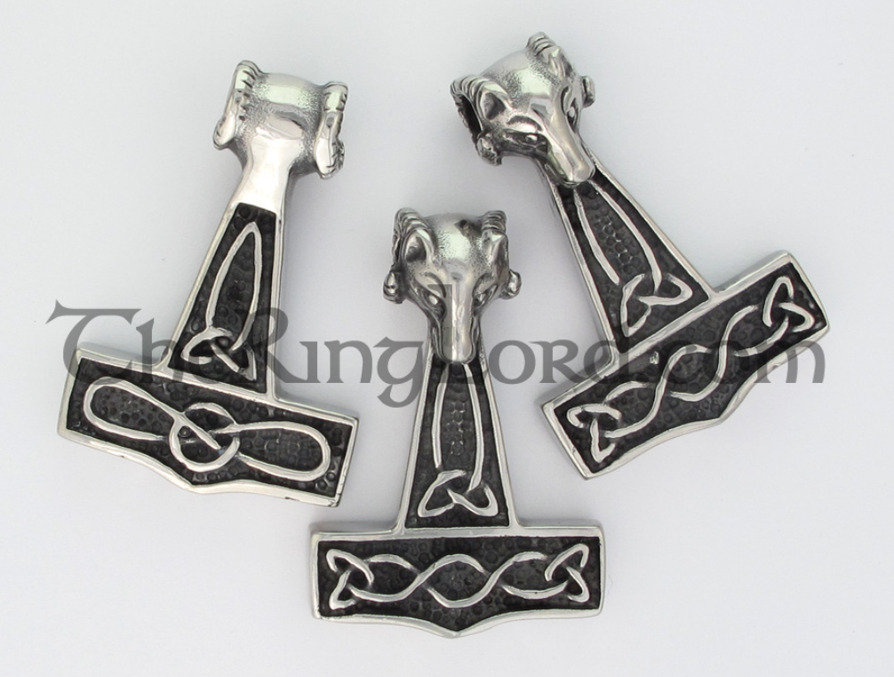 3D Thor’s Hammer Ram’s Head Pendant | The Ring Lord