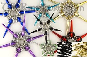 Large Spike Star Kits - Black + Gold Spikes - The Ring Lord