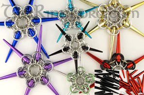 Large Spike Star Kits - Black + Red Spikes - The Ring Lord