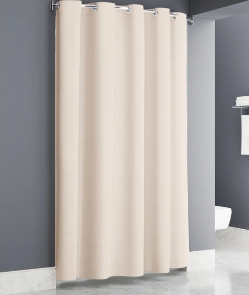 Plainweave Easy Hang Shower Curtain, Beige Plainweave Easy Hang Shower Curtain, Beige