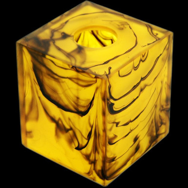 Boutique Tissue Box in Tortoise Resin