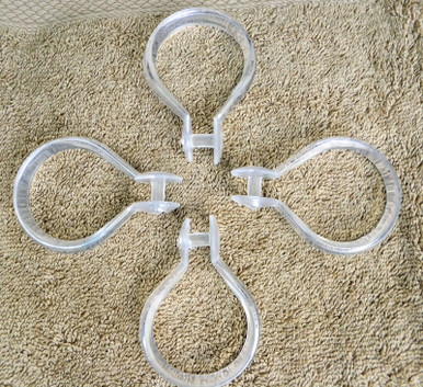 Plastic Teardrop Shape Snap Hooks Clear