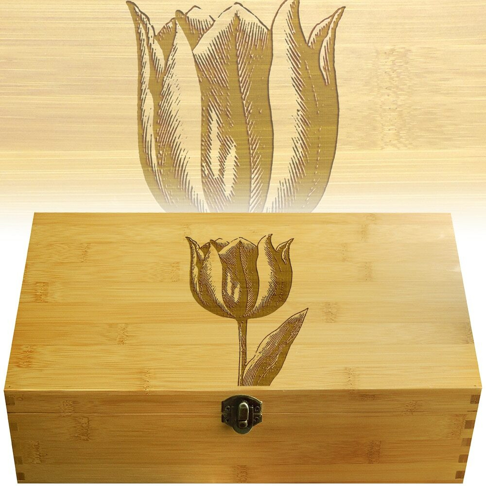 Tulip Flower Multikeep Box Adjustable Bamboo Wood Organizer - Buy Online